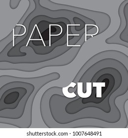 Papercut Layers On White Paper Realistic Stock Vector (Royalty Free ...
