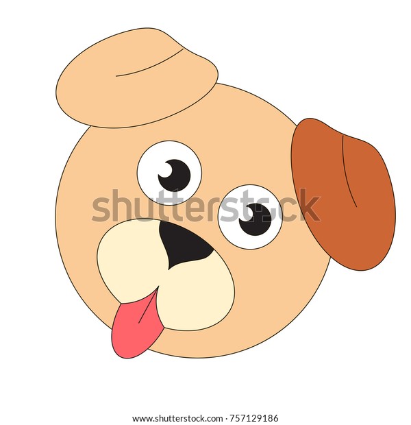 Pappy Face Cartoon Outlined Illustration Thin Stock Vector (Royalty ...