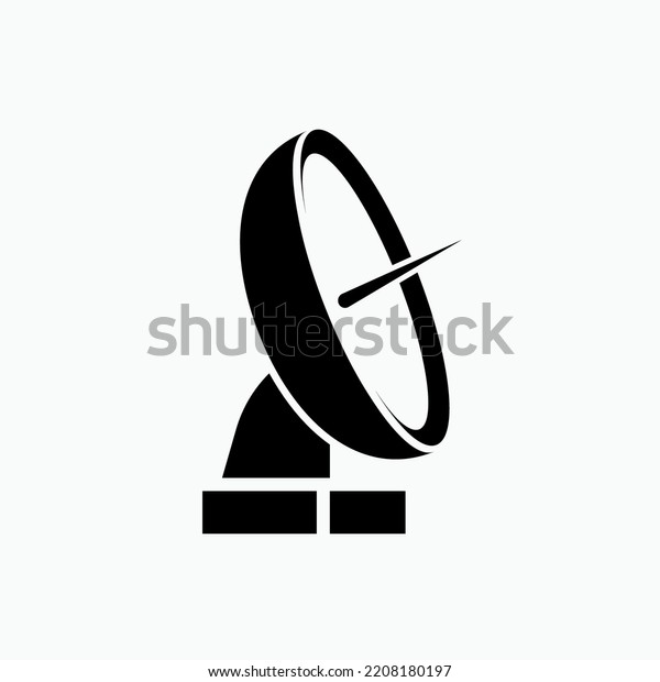 Parabolic Antenna Icon Network Broadcast Element Stock Vector (Royalty ...