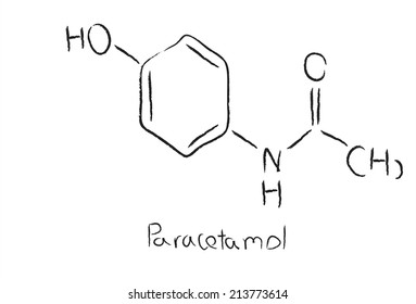 Paracetamol Chemical Structure Stock Vector (Royalty Free) 213773614 ...
