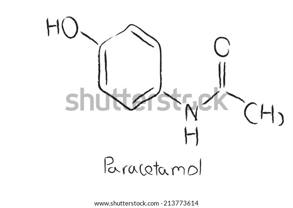 Paracetamol Chemical Structure Stock Vector (Royalty Free) 213773614