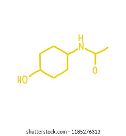 Paracetamol Formula Doodle Icon Stock Vector (Royalty Free) 1185276313