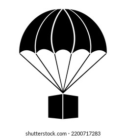 Parachute Cargo Icon Vector Stock Vector (Royalty Free) 2200717283 ...
