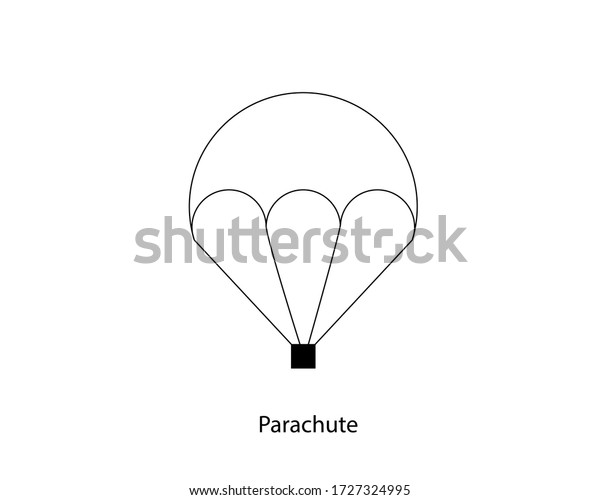 Parachute Outline Vector On White Background: เวกเตอร์สต็อก (ปลอดค่า ...