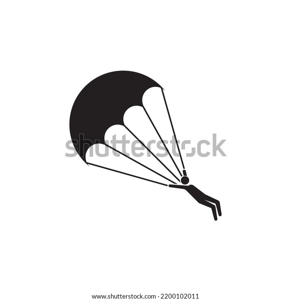 Parachuting Paragliding Icon Vector Illustration Symbol Stock Vector ...