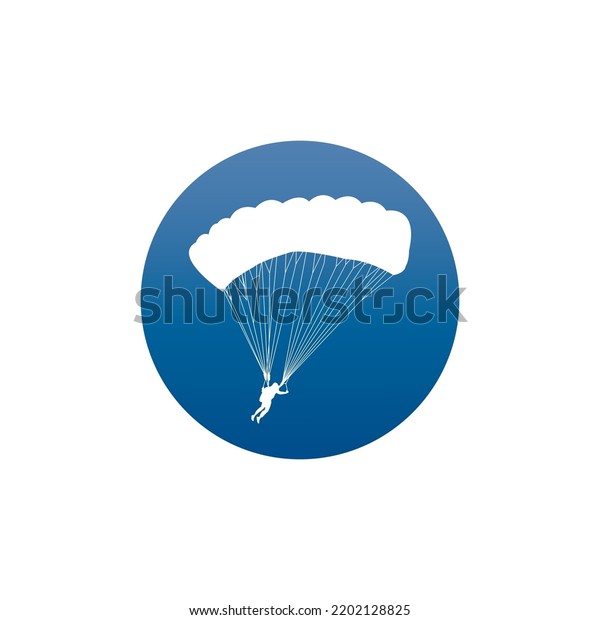 Parachuting Paragliding Icon Vector Illustration Symbol Stock Vector ...