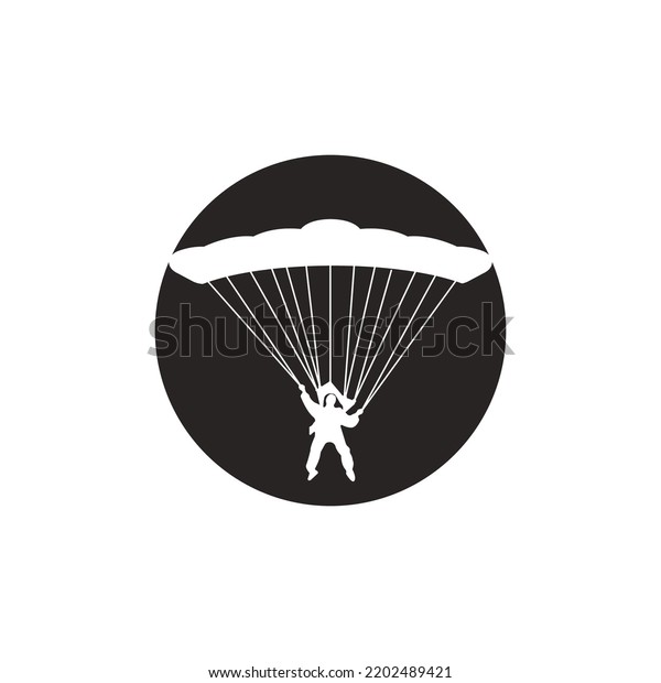 Parachuting Paragliding Icon Vector Illustration Symbol Stock Vector ...
