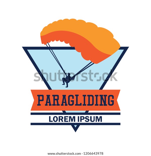Paragliding Logo Text Space Your Slogan Stock Vector (Royalty Free ...