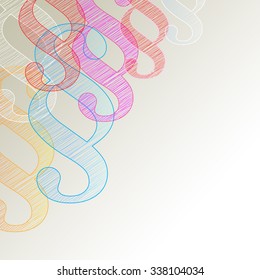 Paragraph Colorful Scribble Symbols Corner On: vector de stock (libre ...