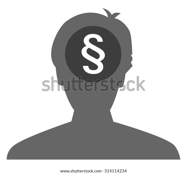 Paragraph Icon Paragraph Pictogram Head Silhouette Stock Vector ...