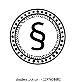 Paragraph Iconemblem Label Badgesticker Logo Designed Stock Vector ...