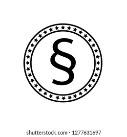 Paragraph Iconemblem Label Badgesticker Logo Designed Stock Vector ...