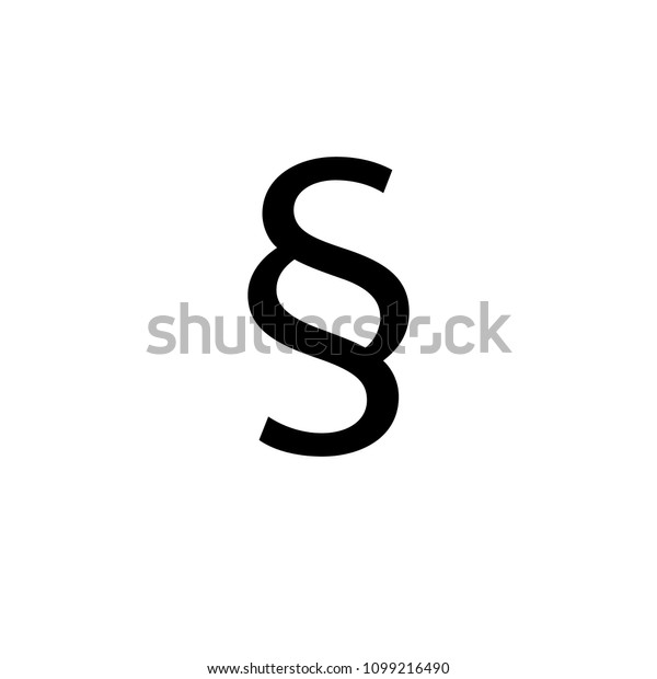 Paragraph Symbol On White Stock Vector (Royalty Free) 1099216490