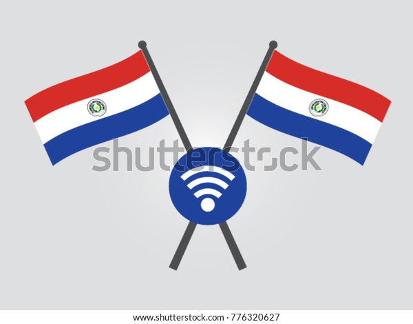 Paraguay Emblem Wireless Connection Stock Vector (Royalty Free ...