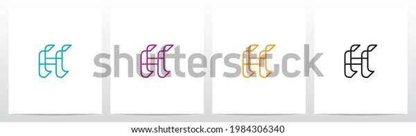 Parallel Lines Connected Forming Letter Logo Stock Vector (Royalty Free ...