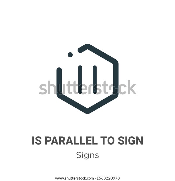 Parallel Sign Vector Icon On White Stock Vector (Royalty Free ...