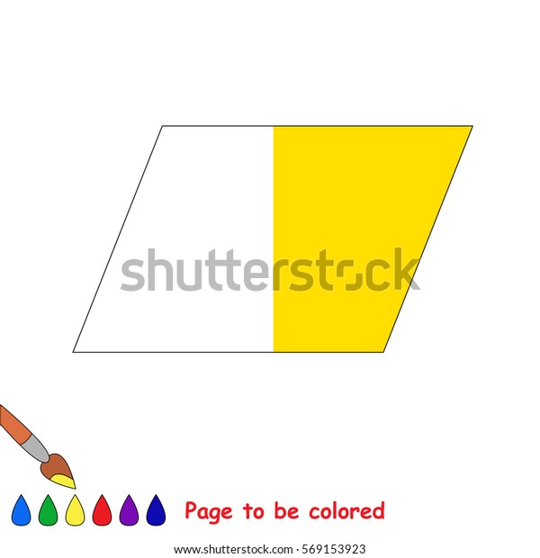 Parallelogram Coloring Book Educate Preschool Kids Stock Vector ...