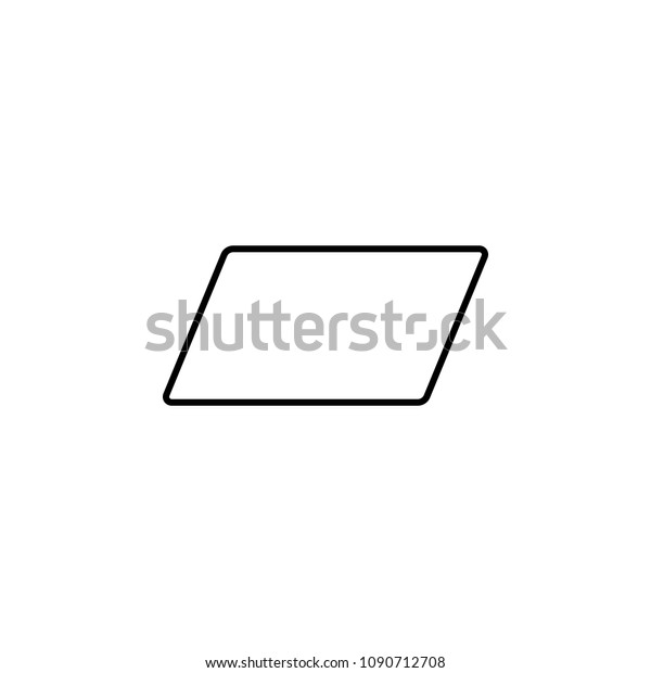 Parallelogram Icon Element Geometric Figure Mobile Stock Vector ...