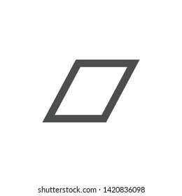 Parallelogram Icon Math Symbol Modern Simple: vector de stock (libre de ...