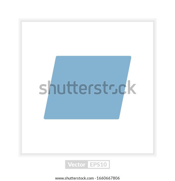 Parallelogram Shape Illustration Vector Graphic Basic: เวกเตอร์สต็อก ...