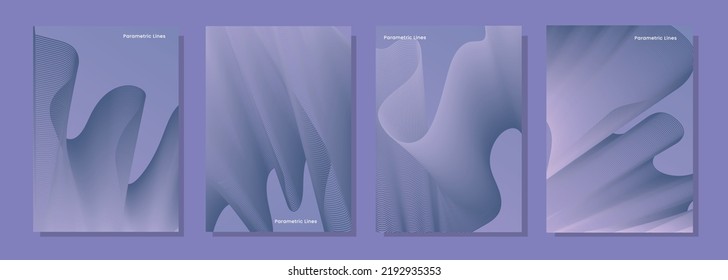 Parametric Lines Very Peri Design A4 Stock Vector (Royalty Free ...