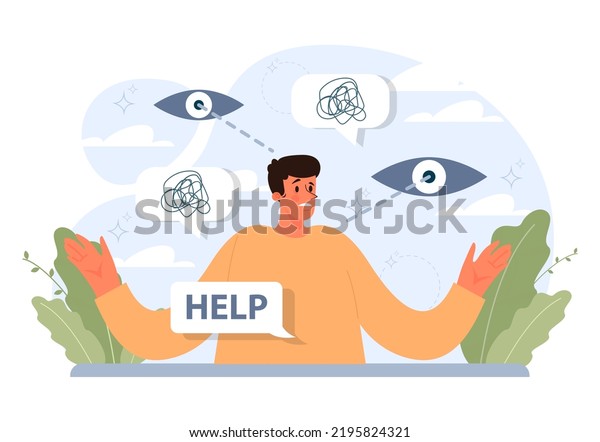 Paranoia Concept Set Humans Irrational Inner Stock Vector (Royalty Free ...