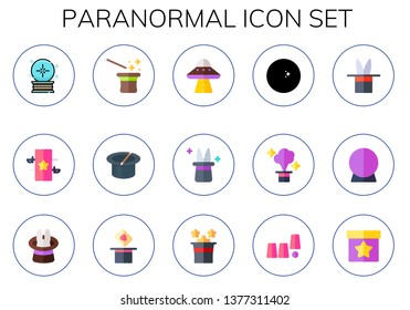 Paranormal Icon Set 15 Flat Paranormal Stock Vector (Royalty Free ...
