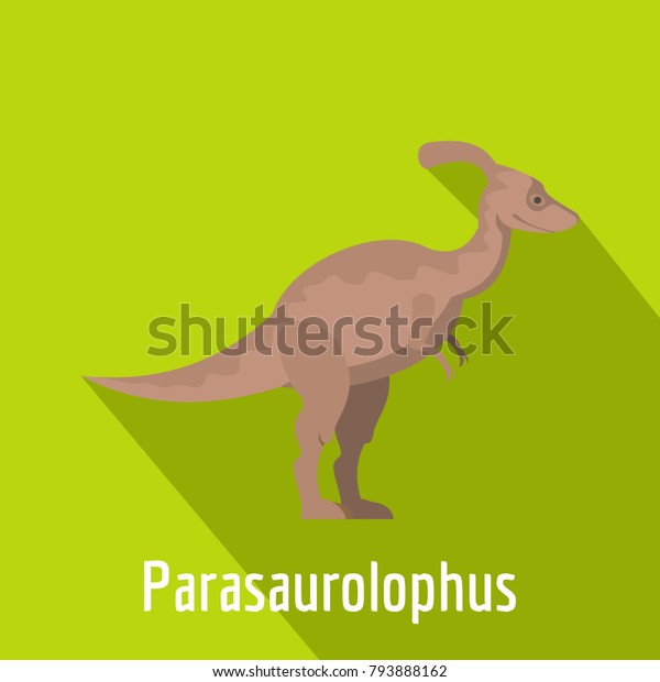 Parasaurolophus Icon Flat Illustration Parasaurolophus Vector Stock ...