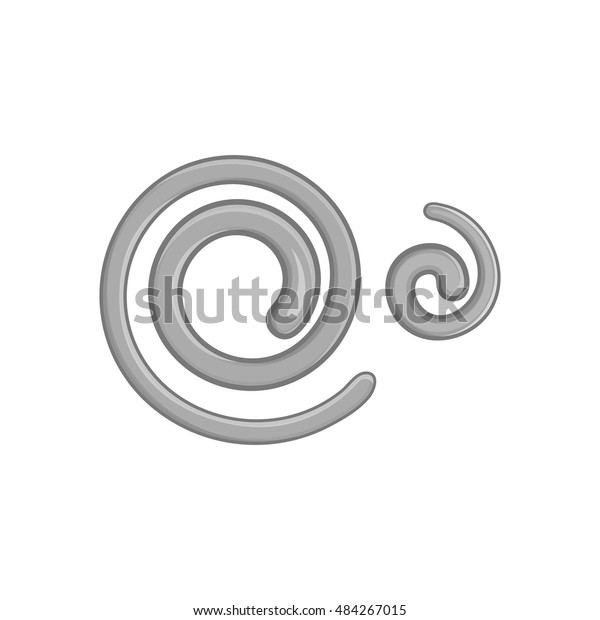 Parasitic Nematode Worms Icon Black Monochrome Stock Vector (Royalty ...