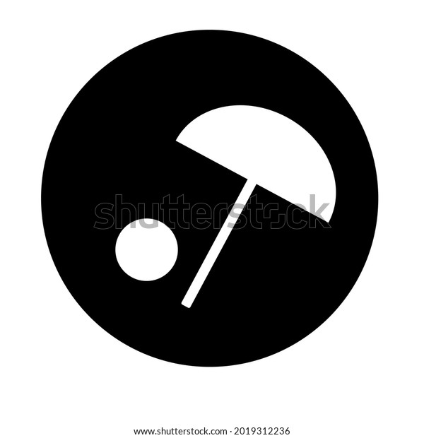 Parasol Outline Vector Icon Travel Symbol Stock Vector (Royalty Free ...