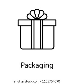 Parcel Beautifully Packed Like Gift Showing Stock Vector (Royalty Free ...