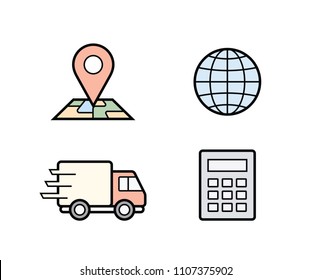 Parcel Delivery Icons Fast Delivery Quality Stock Vector (Royalty Free ...