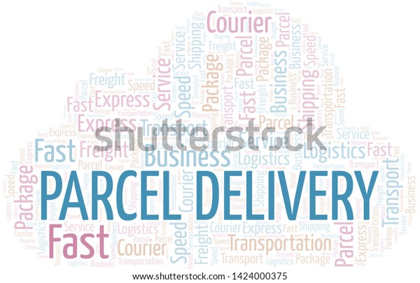 Parcel Delivery Word Cloud Wordcloud Made Stock Vector (Royalty Free ...