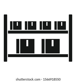 Parcel Warehouse Rack Icon Simple Illustration Stock Vector (Royalty ...