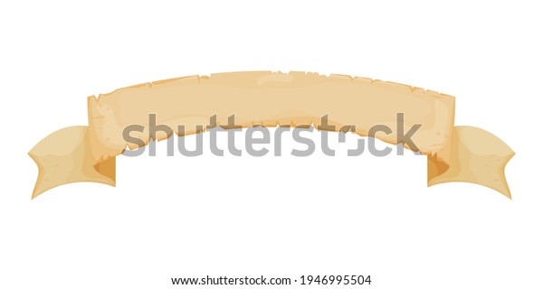 Parchment Banner Scroll Paper Cartoon Style Stock Vector (Royalty Free ...