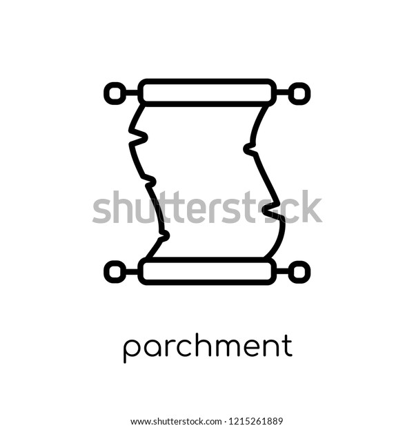 Parchment Icon Trendy Modern Flat Linear Stock Vector (Royalty Free ...