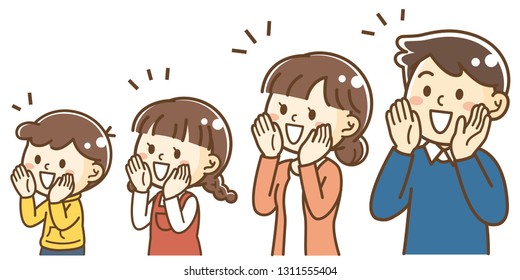 Parent Child Making Big Voice Stock Vector (Royalty Free) 1311555404 ...