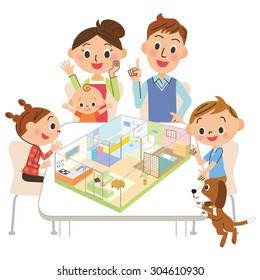 Parent Child See Model House Stock Vector (Royalty Free) 304610930 ...