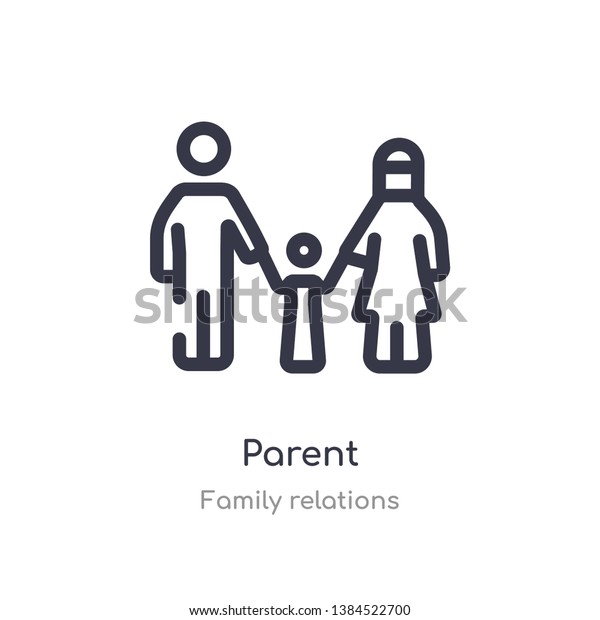 Parent Outline Icon Isolated Line Vector Stock Vector (Royalty Free ...