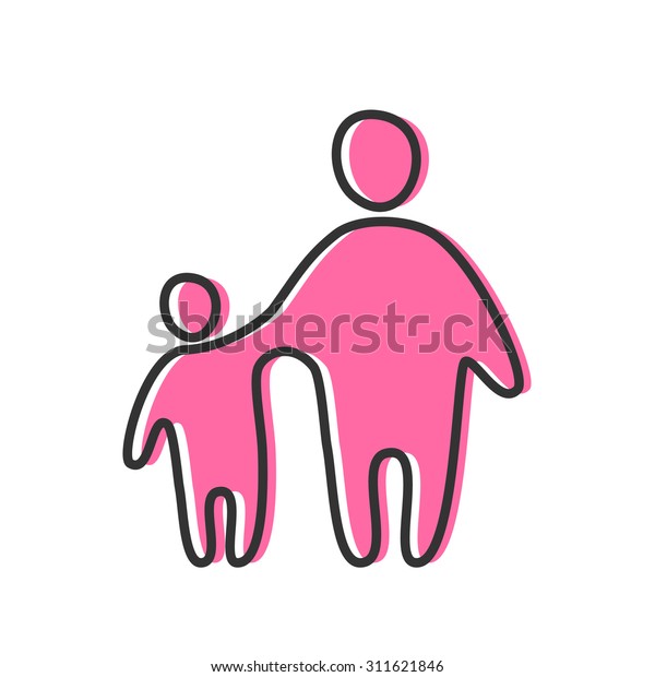 Parent Template Design Icon Logo Symbol Stock Vector (Royalty Free ...