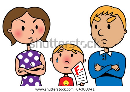 Parents Angry Their Child Because Test Stock Vector (Royalty Free ...