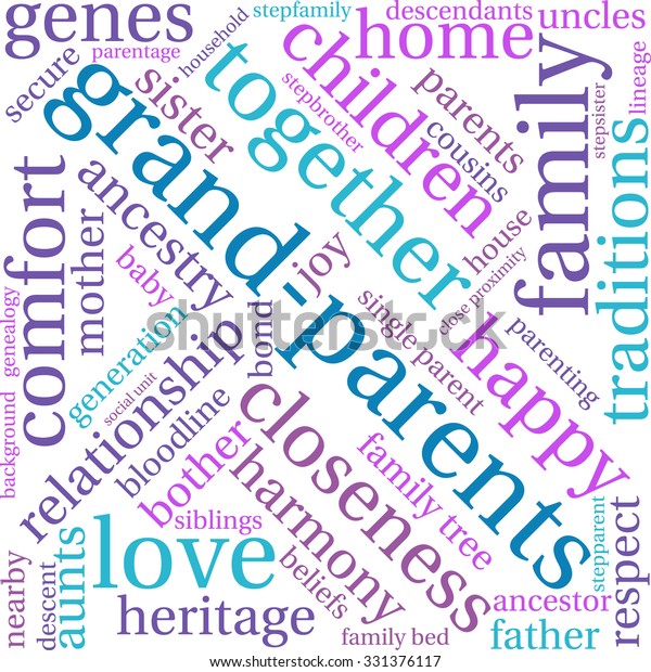 Parents Word Cloud On White Background Stock Vector (Royalty Free ...