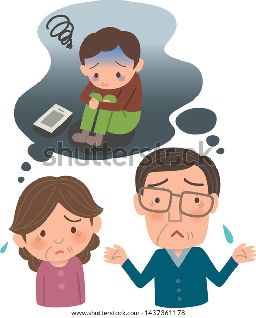 Parents Worried About Their Son Who Stock Vector (Royalty Free ...