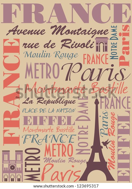 Paris card design. vector illustration