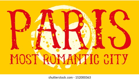 Paris City Slogan Vector Art Stock Vector (Royalty Free) 152000360 ...