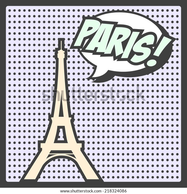 Paris Pop Art Background Illustration Vector Stock Vector (Royalty Free ...