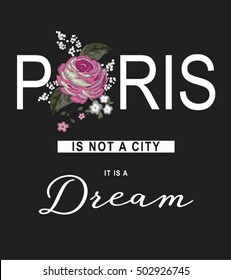 paris slogan gráfico para t-shirt: vetor stock (livre de direitos ...