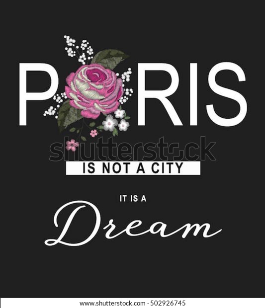 paris slogan gráfico para t-shirt