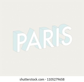 Paris Vector City Name Series Modern Stock Vector (Royalty Free ...