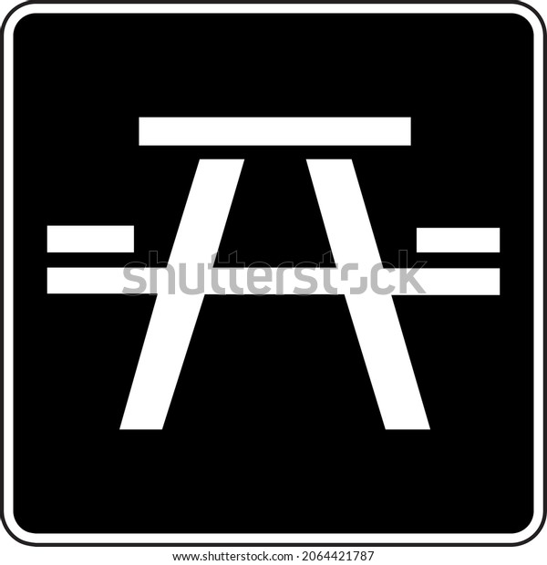Park Bench Sign Vector Withblack Color Stock Vector (Royalty Free ...